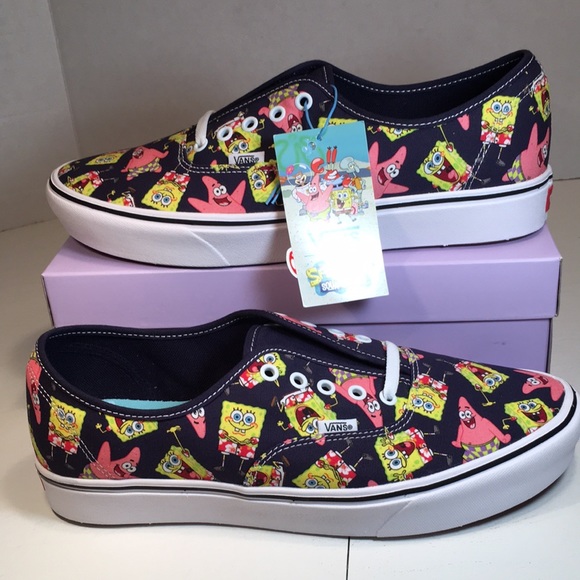 Vans | Shoes | Nwt Vans Authentic Spongebob Low Top Lace Up Mens 1 ...